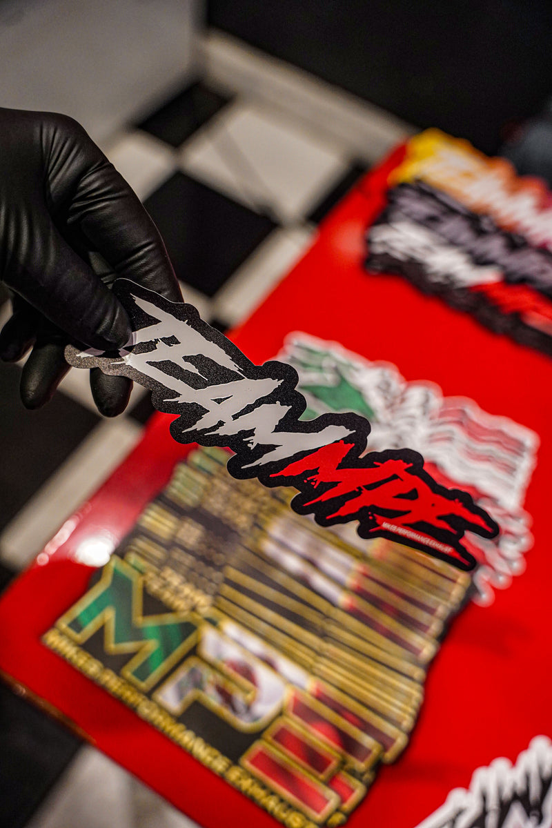 Team MPE White/Red sticker – Team Mpe